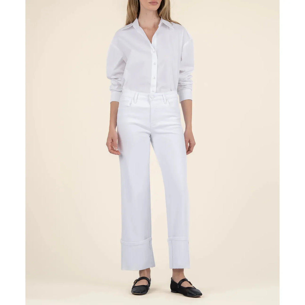 Charlotte High Rise Wide Leg in Optic White – Marj & Lizzie